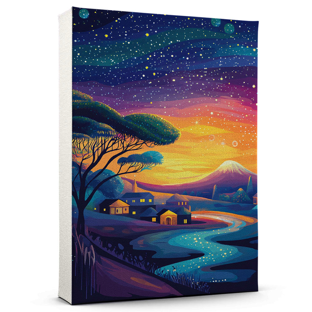 Addis Ababa Travel Canvas Prints, Ethiopia Starry Night Travel decor ...