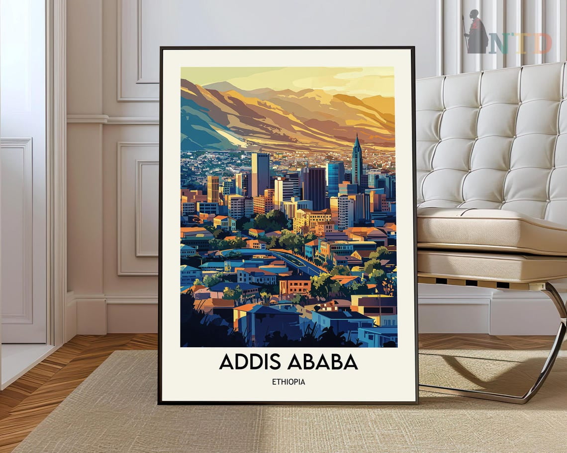 Addis Ababa Travel Poster, Addis Ababa Wall Art, Addis Ababa Poster ...