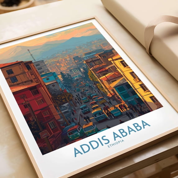 Addis Ababa Travel Print Wall Art Addis Ababa Poster Artwork Travel ...