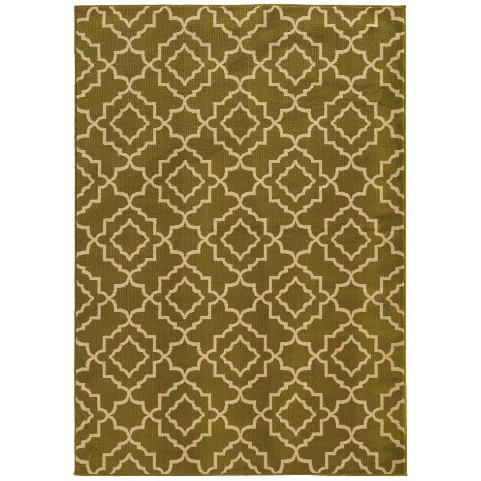 Addison Heights Easton Geometric Lattice Green/Beige Rug - Walmart.com