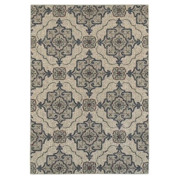 Addison Heights Hollis Panel Beige/Grey Rug - Walmart.com
