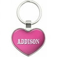 Addison - I Love Name Metal Heart Keychain Key Chain Ring, Multiple ...