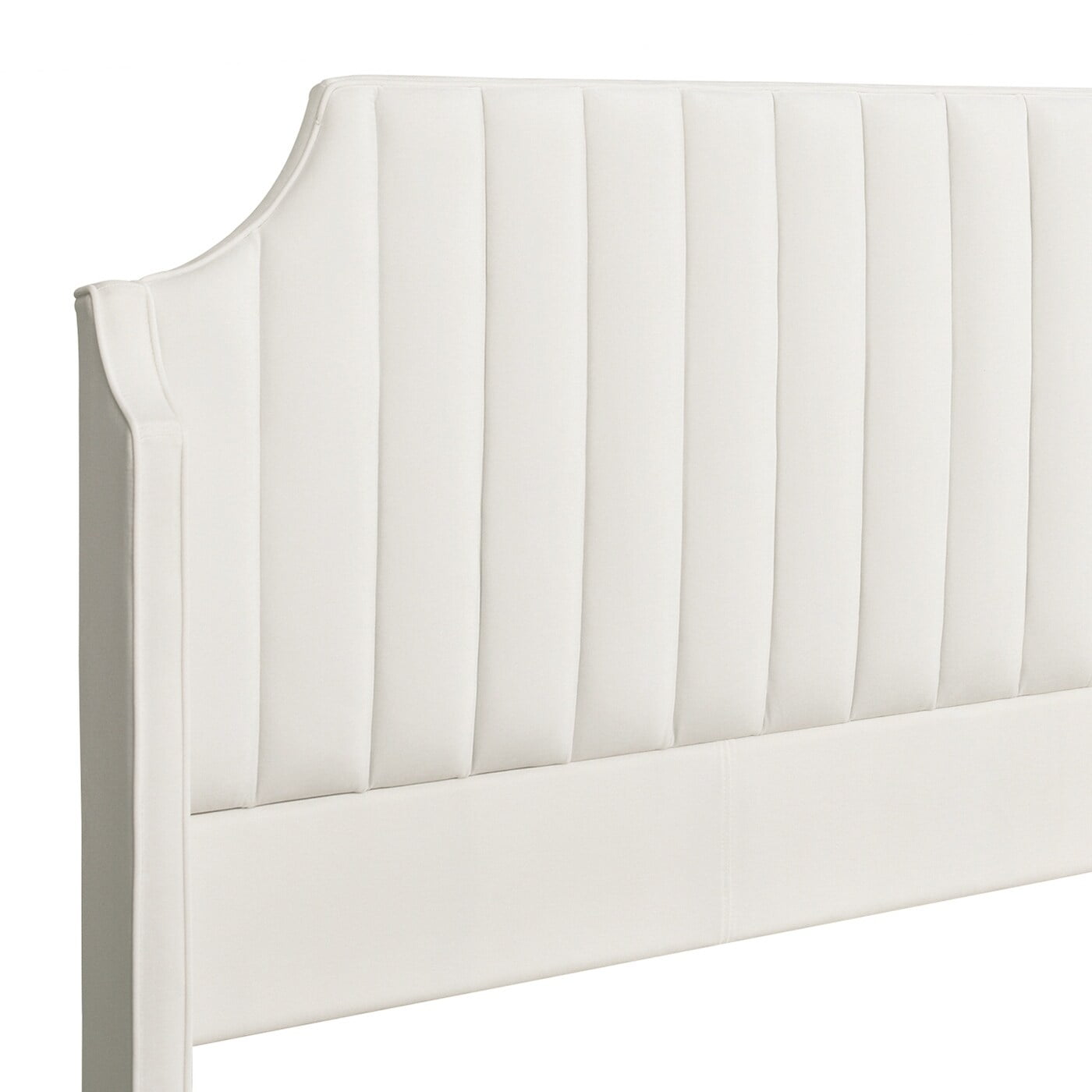 Addison King Channel Tufted Panel Bed Frame Cloud White Performance ...