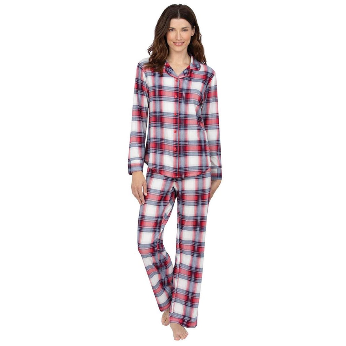 Addison Meadow Smooth Knit Womens Boyfriend Pajamas Set, 2-Piece ...