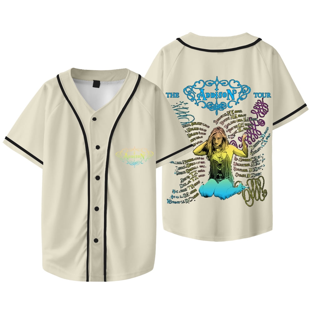 Addison Rae 2025 The Addison Tour Baseball Jacket Merch Unisex Short ...