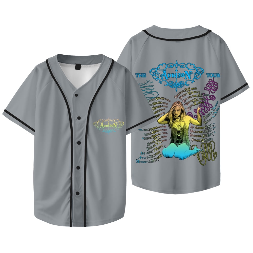 Addison Rae 2025 The Addison Tour Baseball Jacket Merch Unisex Short ...