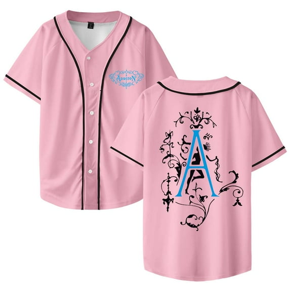 Addison Rae A Logo Merch Baseball Jersey Shirt V-Neck Women Men Short ...