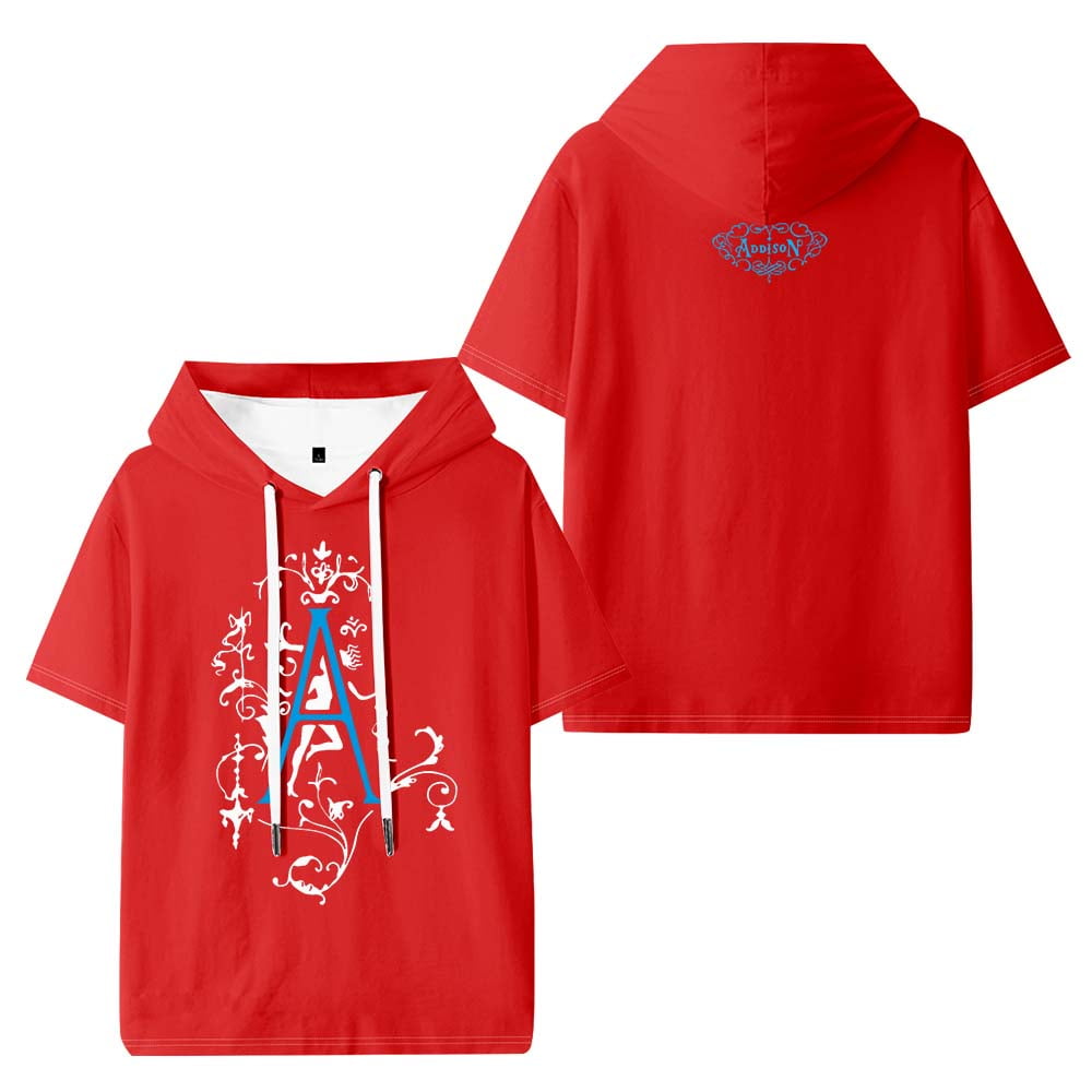 Addison Rae A Logo Merch Hooded T-Shirts Casual Women Men Short Sleeve ...
