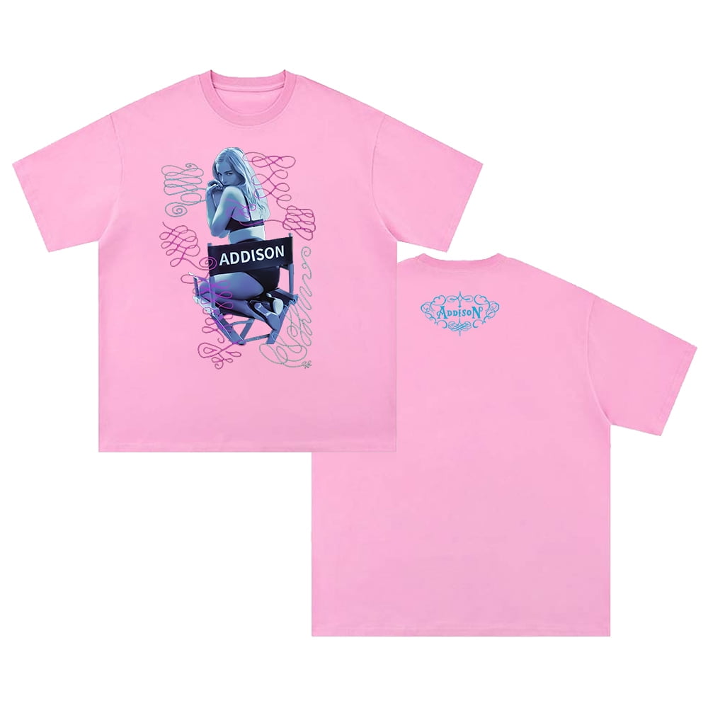 Addison Rae Album T-shirt The Addison Tour Crewneck Short Sleeve Cotton ...