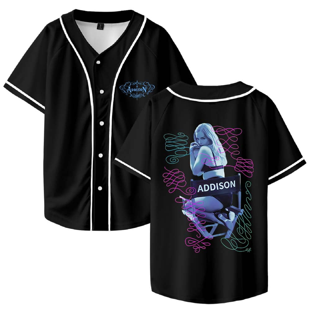 Addison Rae Album The Addison Tour 2025 Merch Baseball Jersey Shirt V ...