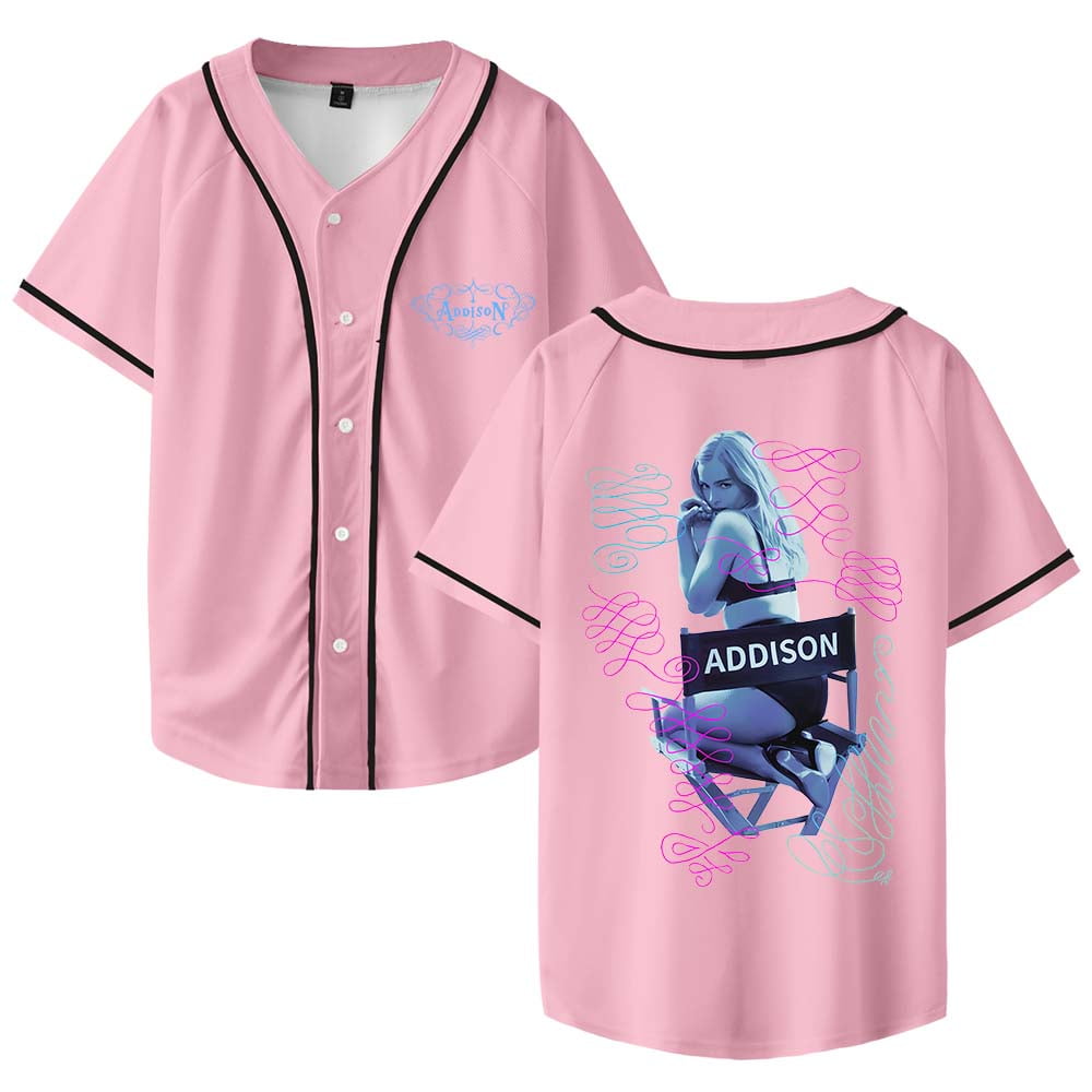 Addison Rae Album The Addison Tour 2025 Merch Baseball Jersey Shirt V ...
