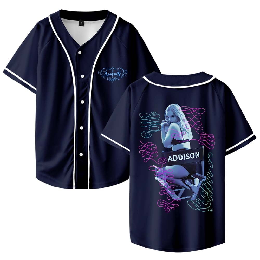 Addison Rae Album The Addison Tour 2025 Merch Baseball jersey shirt V ...