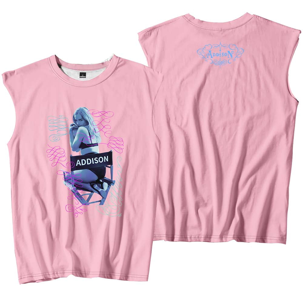 Addison Rae Album The Addison Tour 2025 Merch Tank Tops Sleeveless T ...