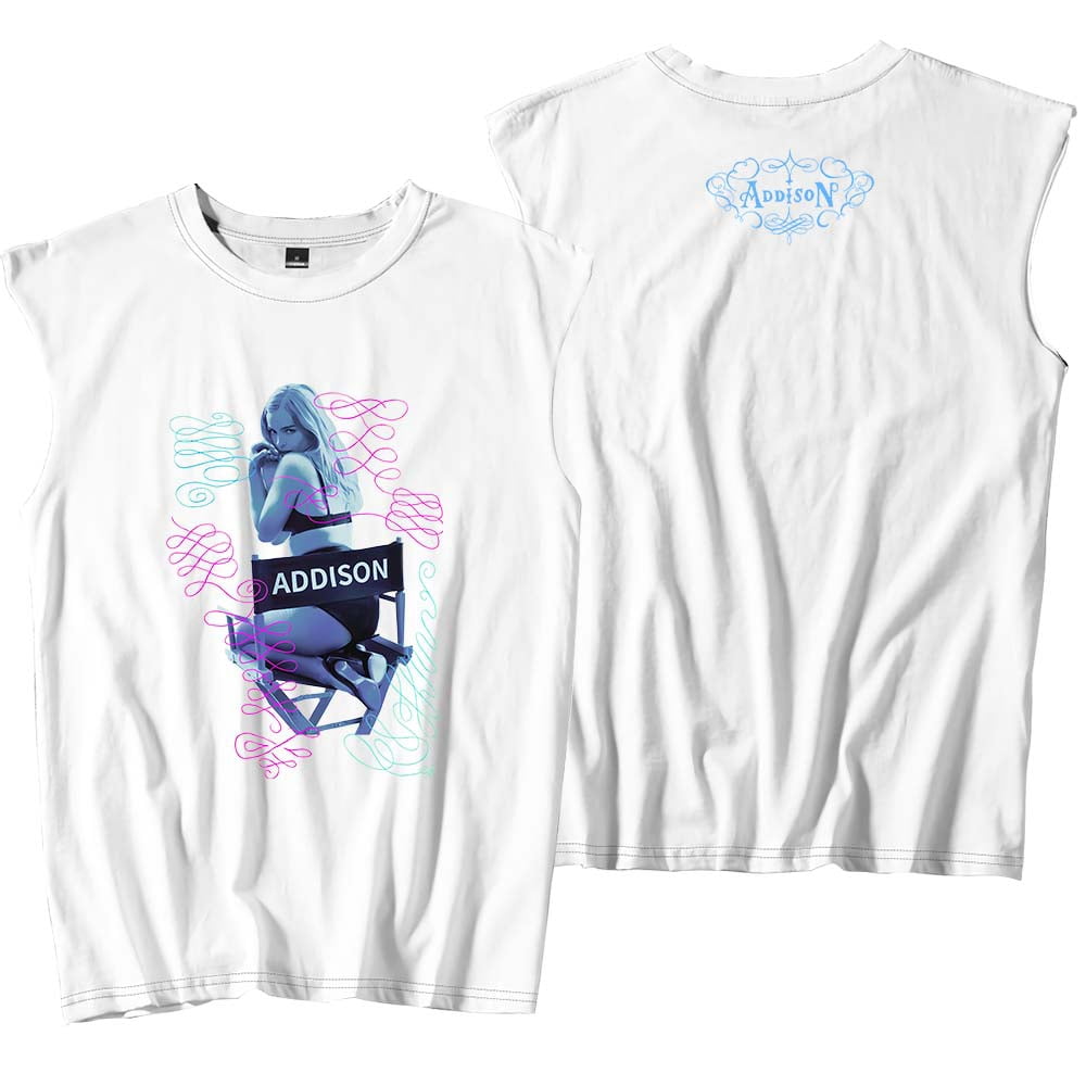 Addison Rae Album The Addison Tour 2025 Merch Tank Tops Sleeveless T ...