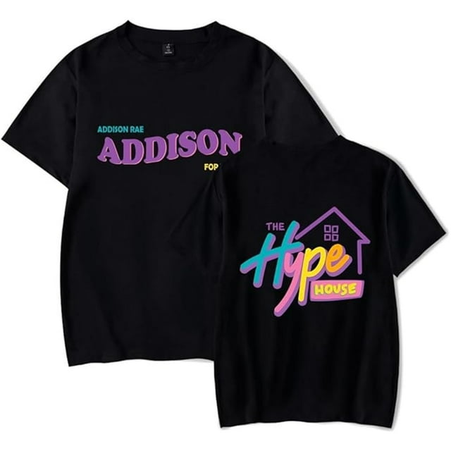 Addison Rae Merch Hype House Printed Short-sleeved T-shirt Unisex ...