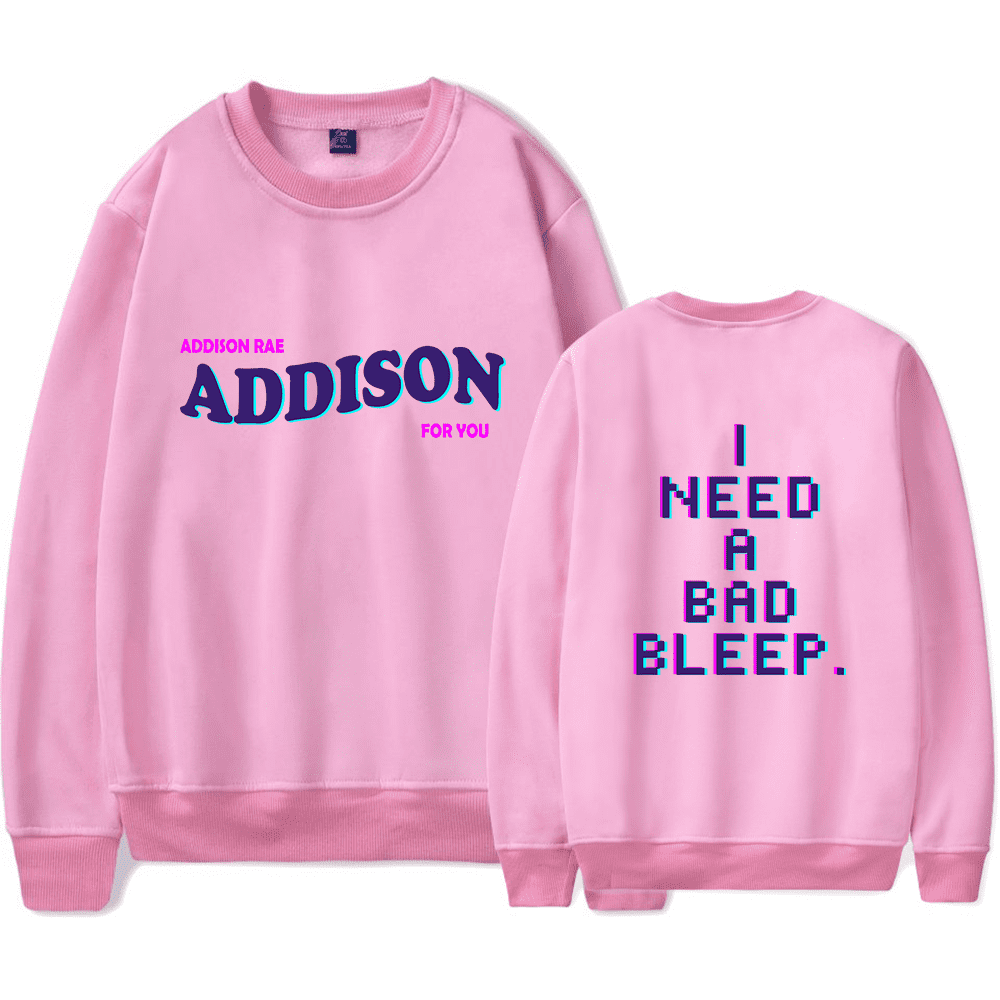 Addison Rae Merch I Need a Bad Bleep Crewneck Sweatshirt Unisex Men ...