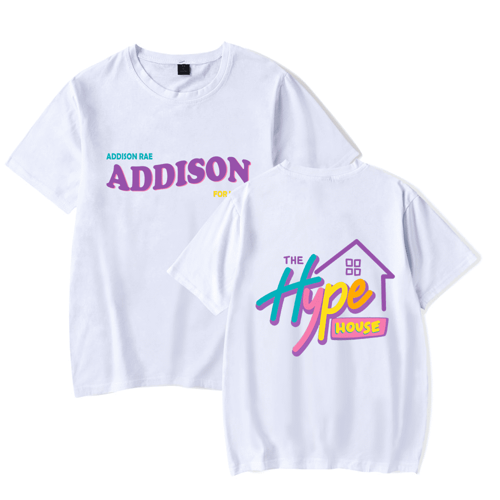 Addison Rae Merch The House T-shirt Men Women Fashion Casual Short ...