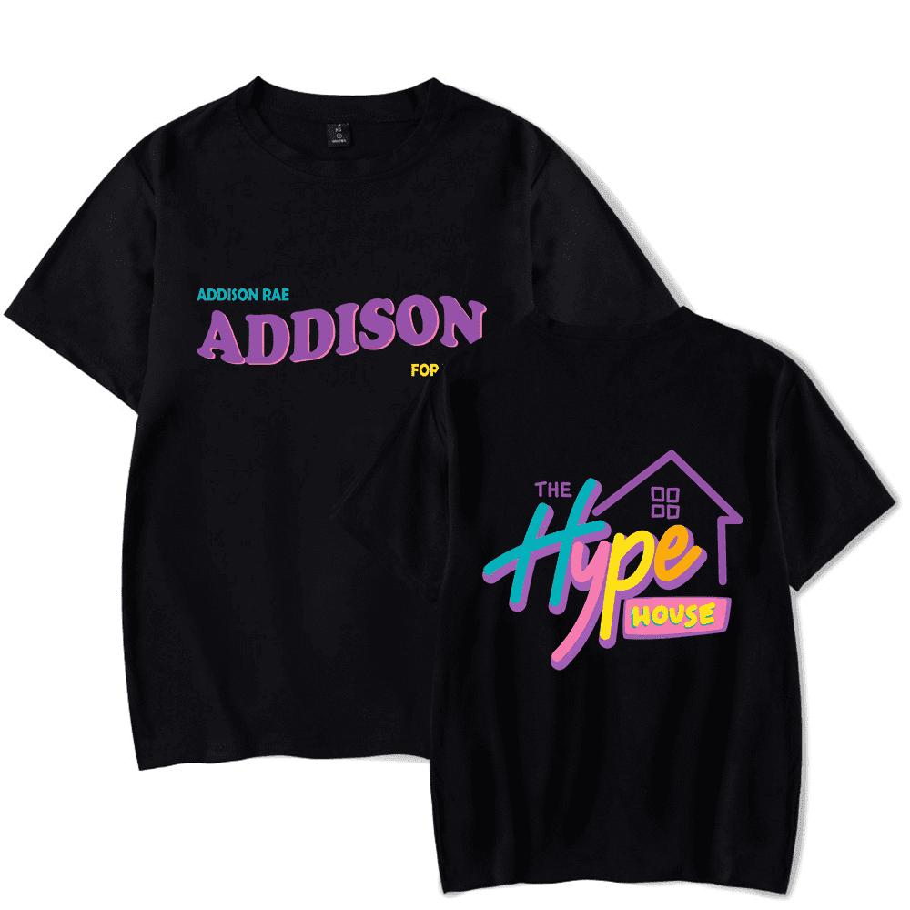 Addison Rae Merch The House T-shirt Men Women Fashion Casual Short ...