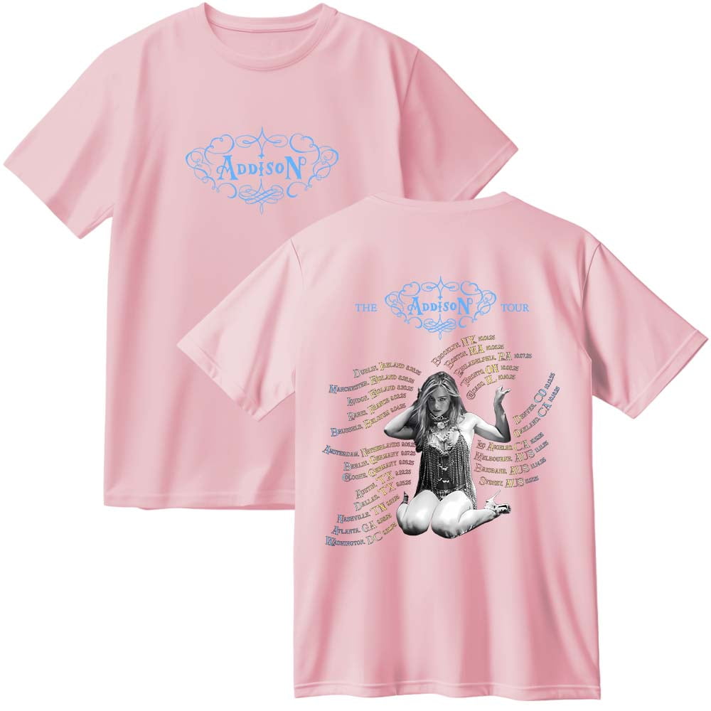 Addison Rae The Addison Tour 2025 Merch Cotton T-Shirt Women Men Casual ...