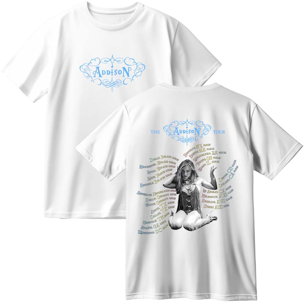 Addison Rae The Addison Tour 2025 Merch Cotton T-Shirt Women Men Casual ...