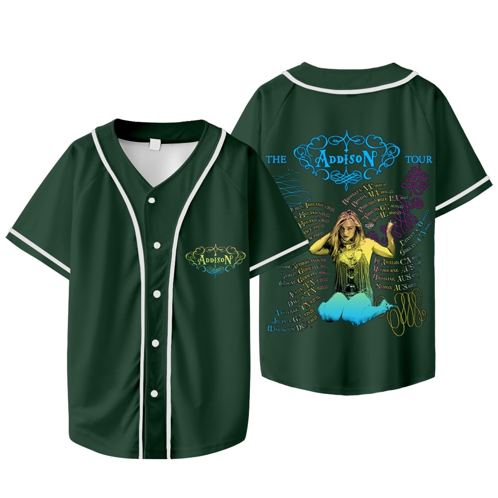 Addison Rae The Addison Tour Merch Baseball Jacket Tee Cosplay Unisex V ...