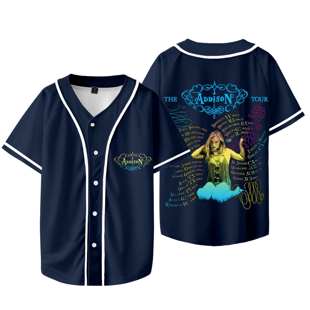 Addison Rae The Addison Tour Merch Baseball Jacket Tee Cosplay Unisex V ...
