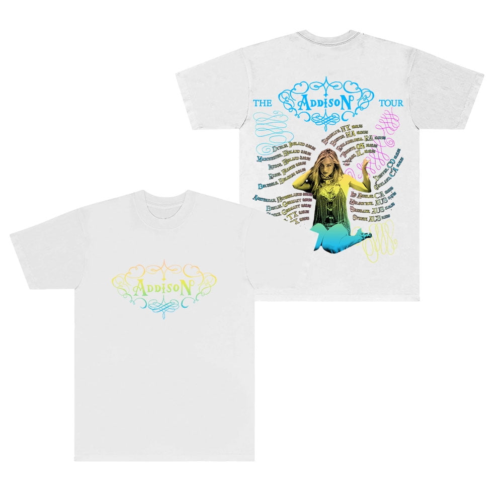 Addison Rae The Addison Tour Merch T-Shirts Cosplay Women Men Crewneck ...