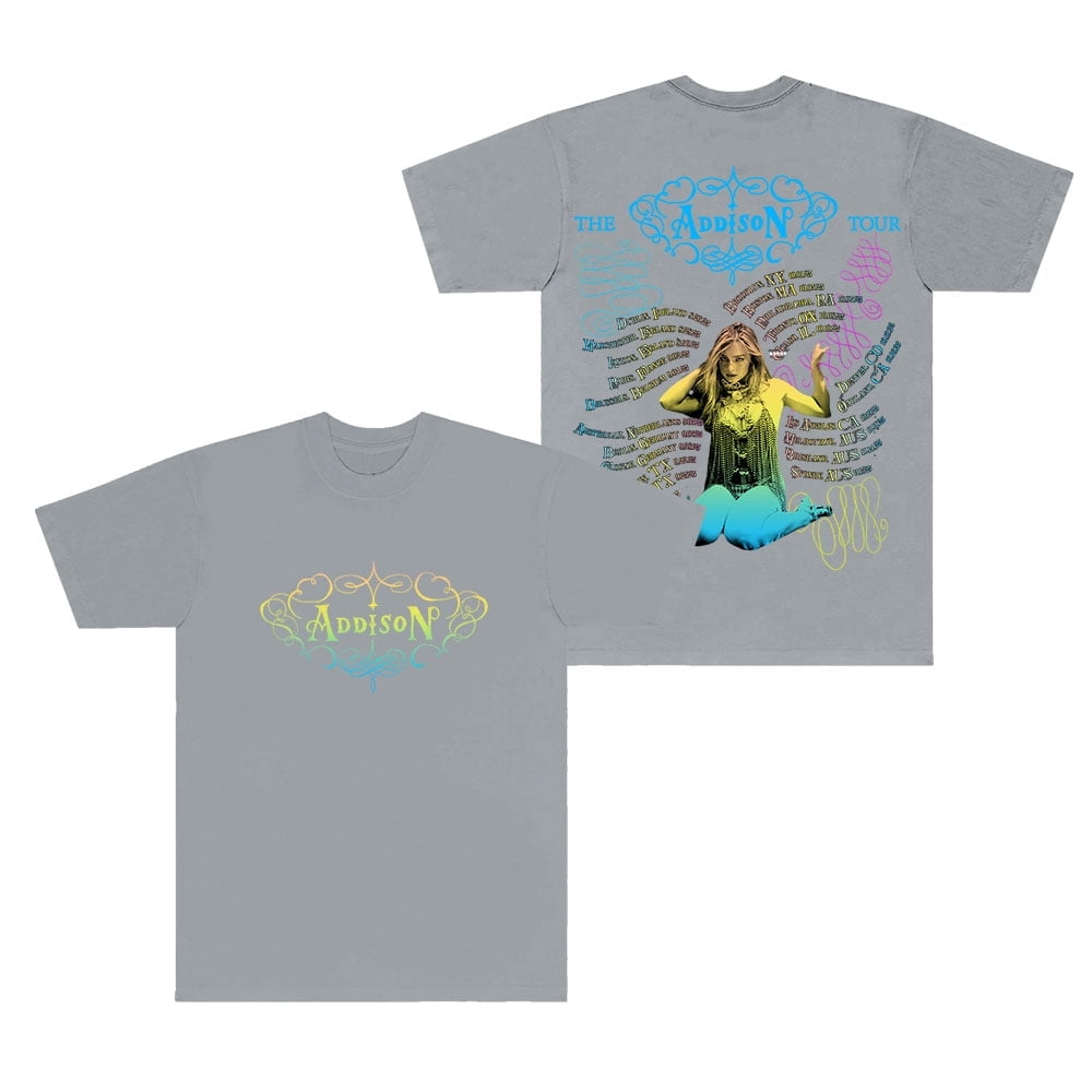 Addison Rae The Addison Tour Merch T-shirt Cosplay unisex round neck ...