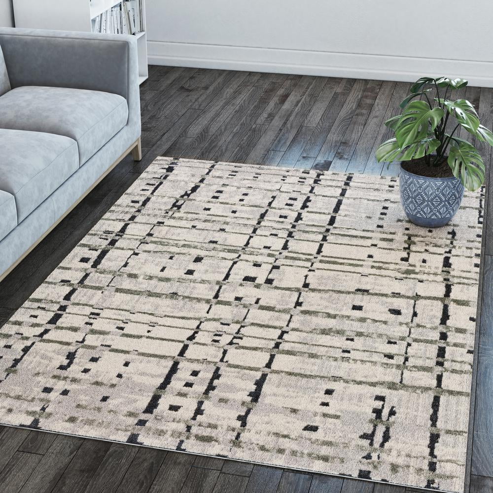 Addison Rugs Addison Grayson Modern Shadow Crosshatch 20"X30" Accent ...
