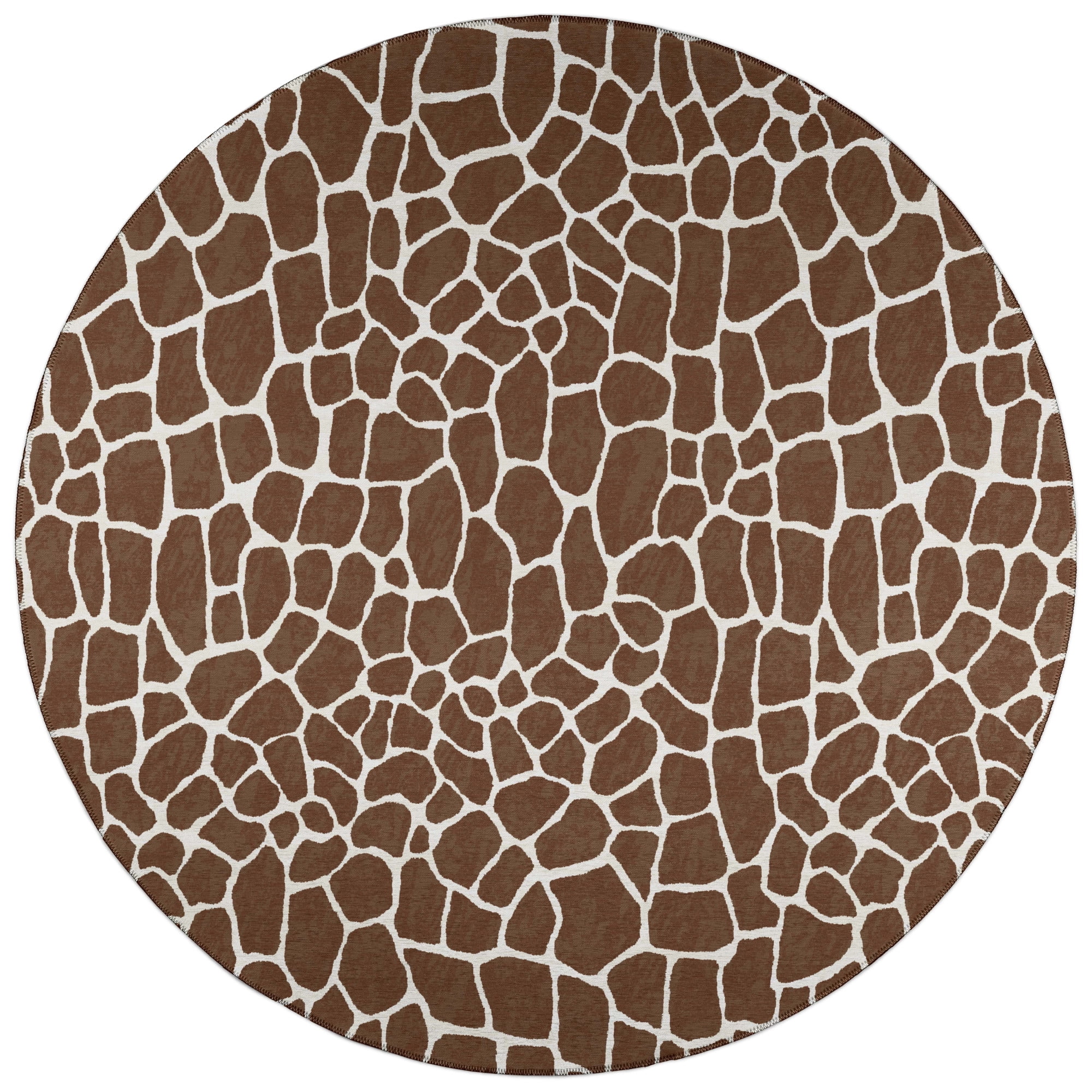 Addison Rugs Addison Safari Giraffe Animal Print Area Rug 8' x 8 ...