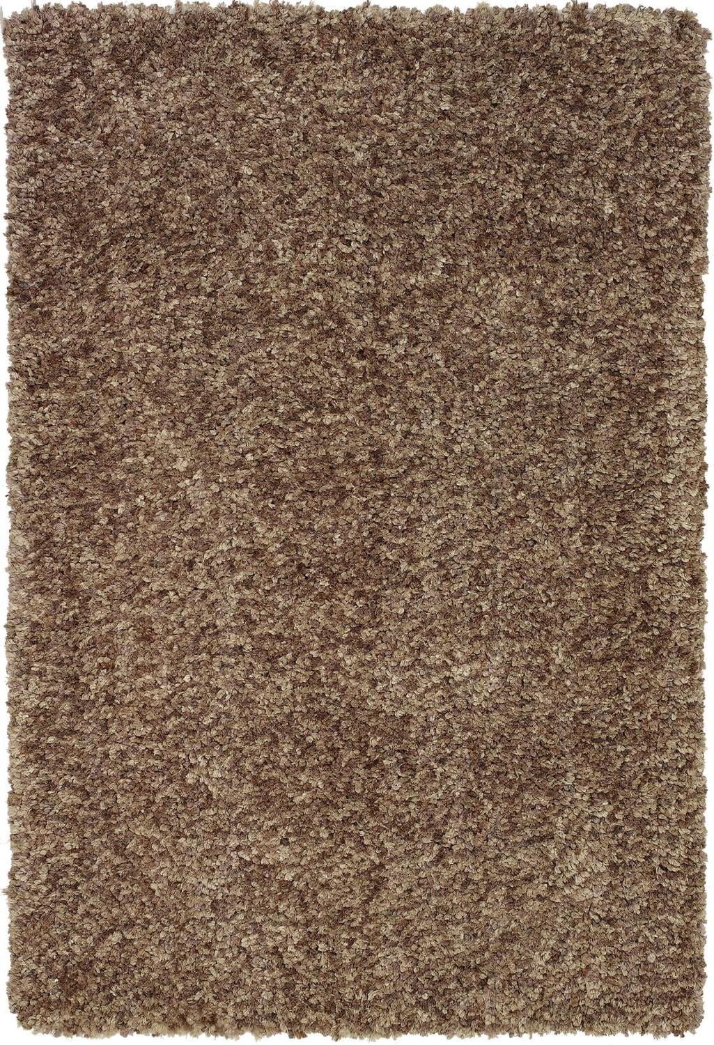 Addison Rugs Alpha 3'6" x 5'6" Tufted Shag Area Rug In Brown Finish ...