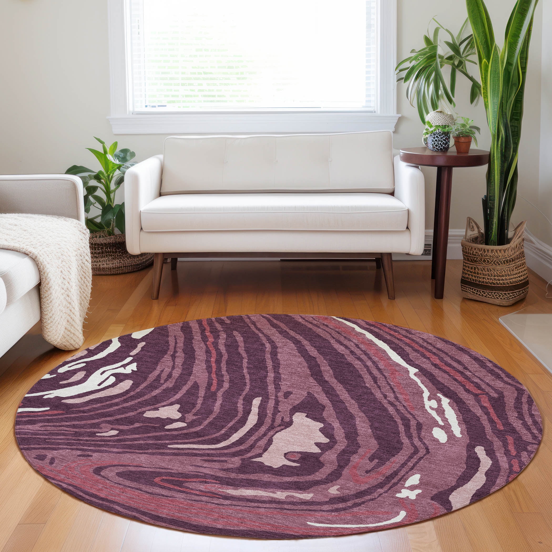 Addison Rugs Chantille Indoor/Outdoor Transitional Swirls Garnet ...