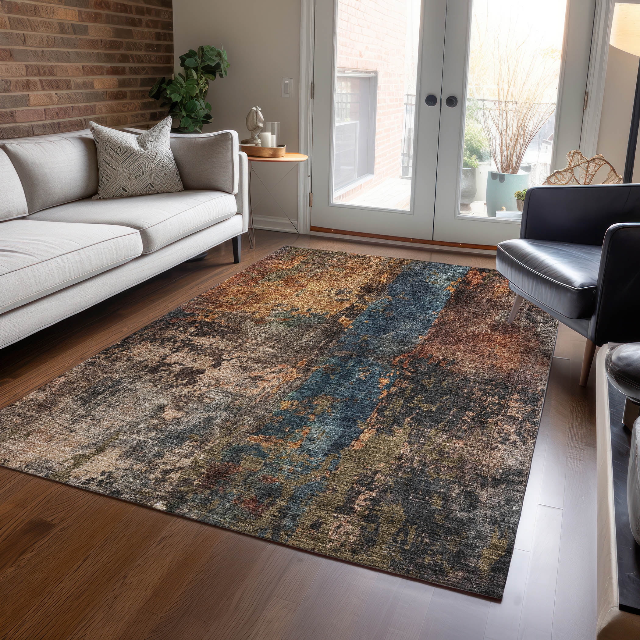 Addison Rugs Chantille Indoor/Outdoor Transitional Abstract Blue ...