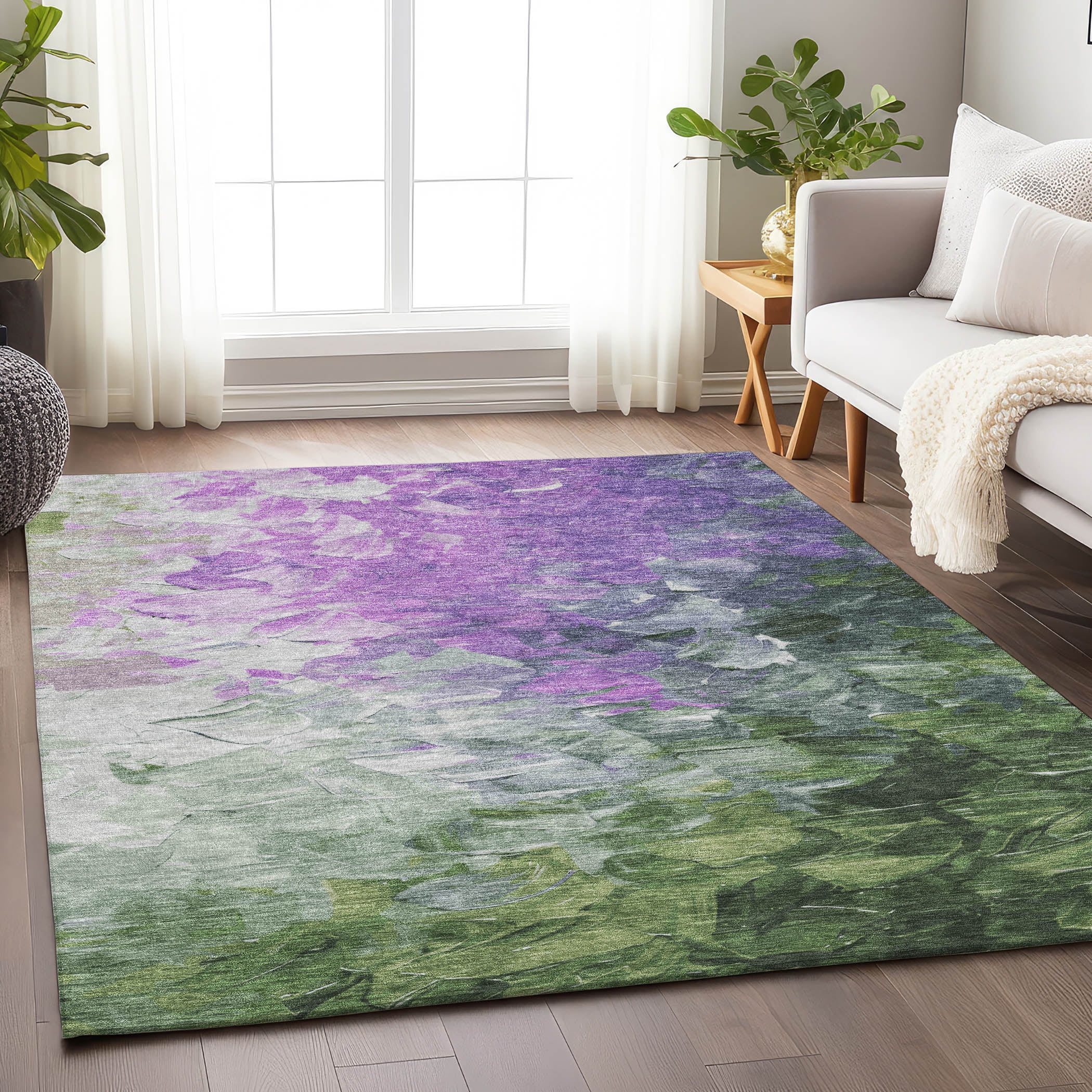 Addison Rugs Chantille Indoor/Outdoor Transitional Abstract Purple ...