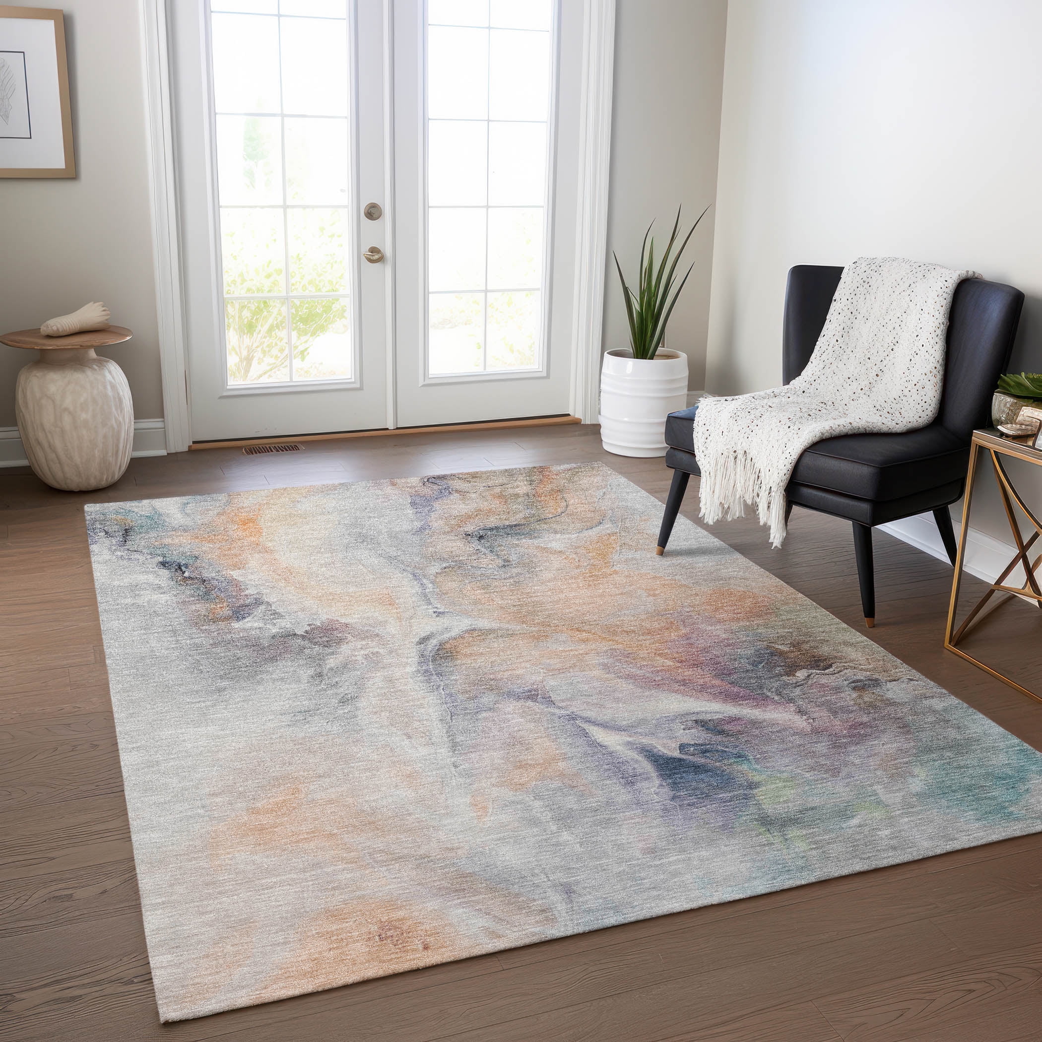 Addison Rugs Chantille Indoor/Outdoor Transitional Abstract Linen ...