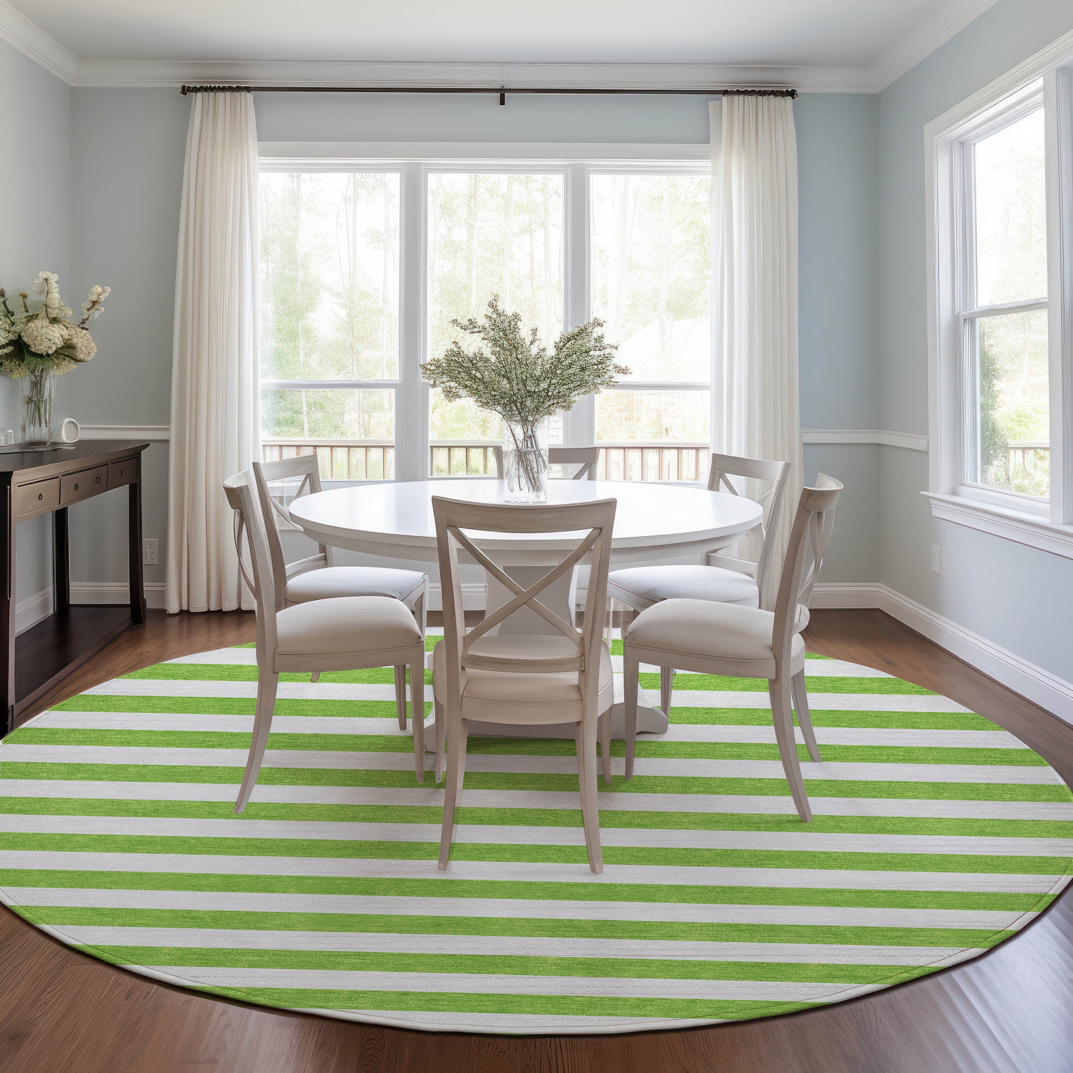 Addison Rugs Chantille Indoor/Outdoor Transitional Stripes Lime ...