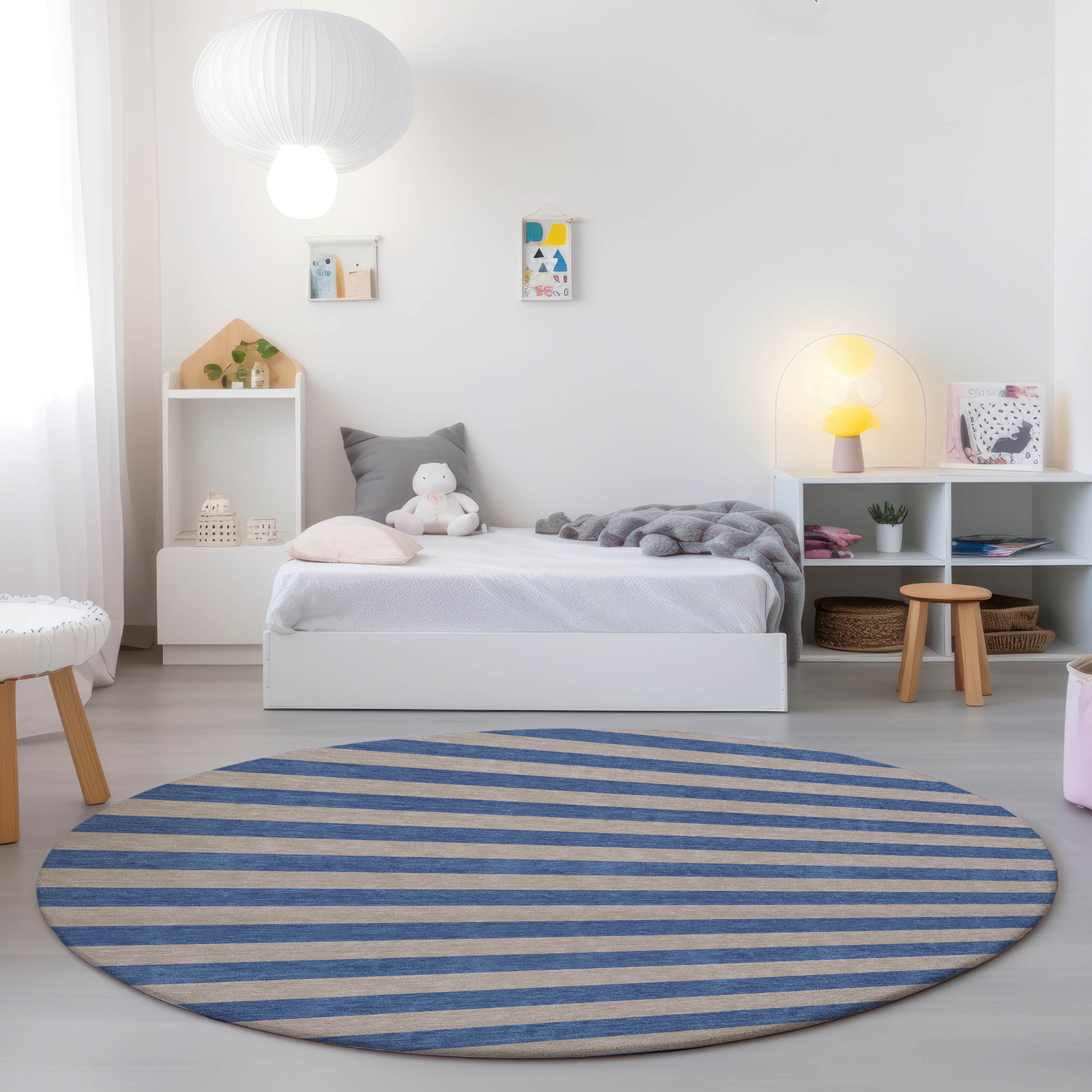 Addison Rugs Chantille Indoor/Outdoor Transitional Stripes Tan Washable ...