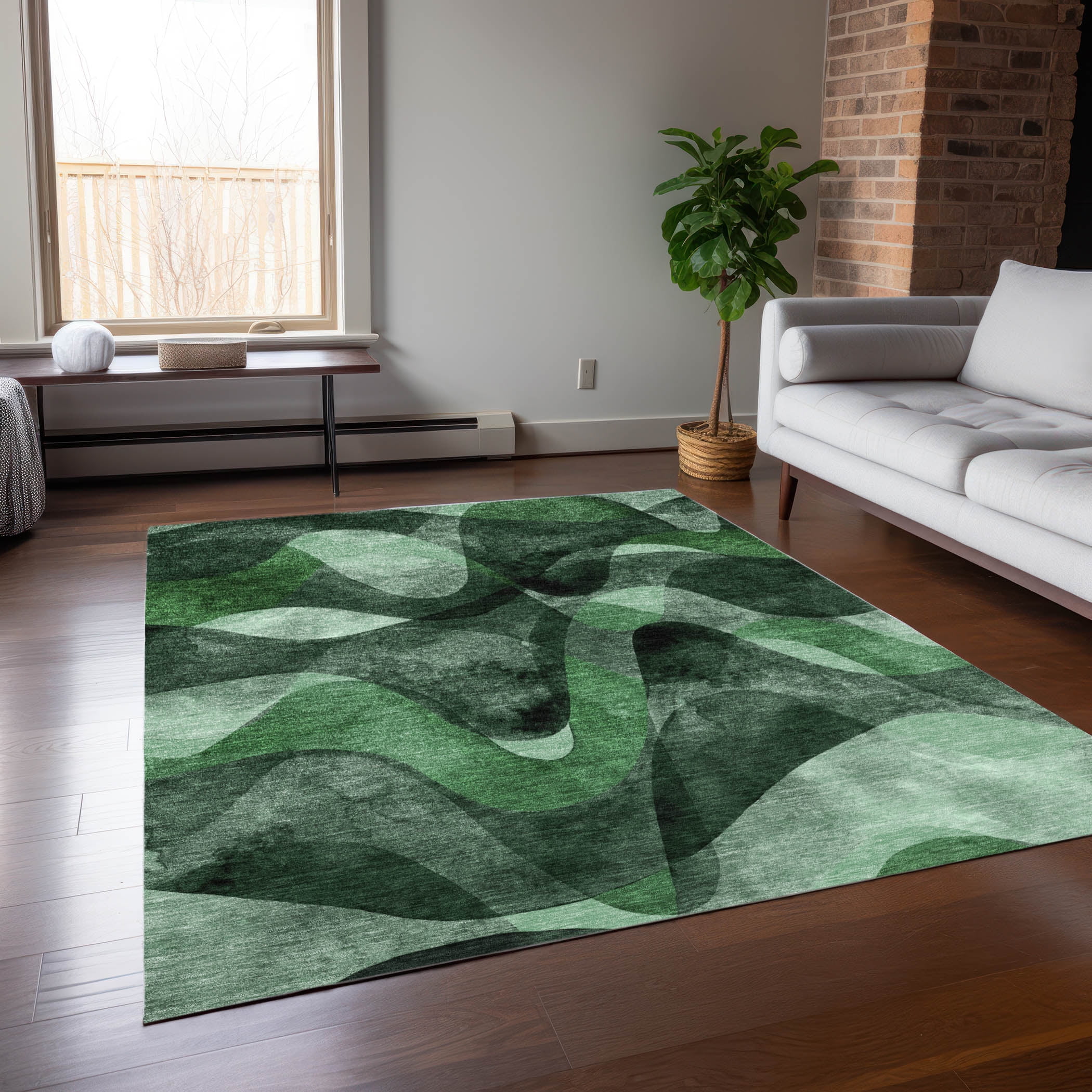 Addison Rugs Chantille Indoor/Outdoor Contemporary Abstract Fern ...