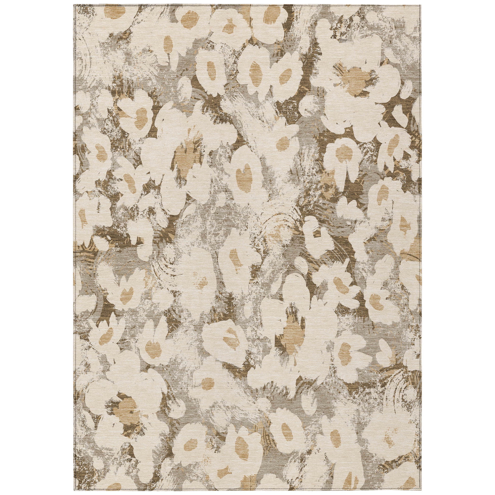 Addison Rugs Chantille ACN538 Khaki 3' x 5' Indoor Outdoor Area Rug, Easy Clean, Machine ...