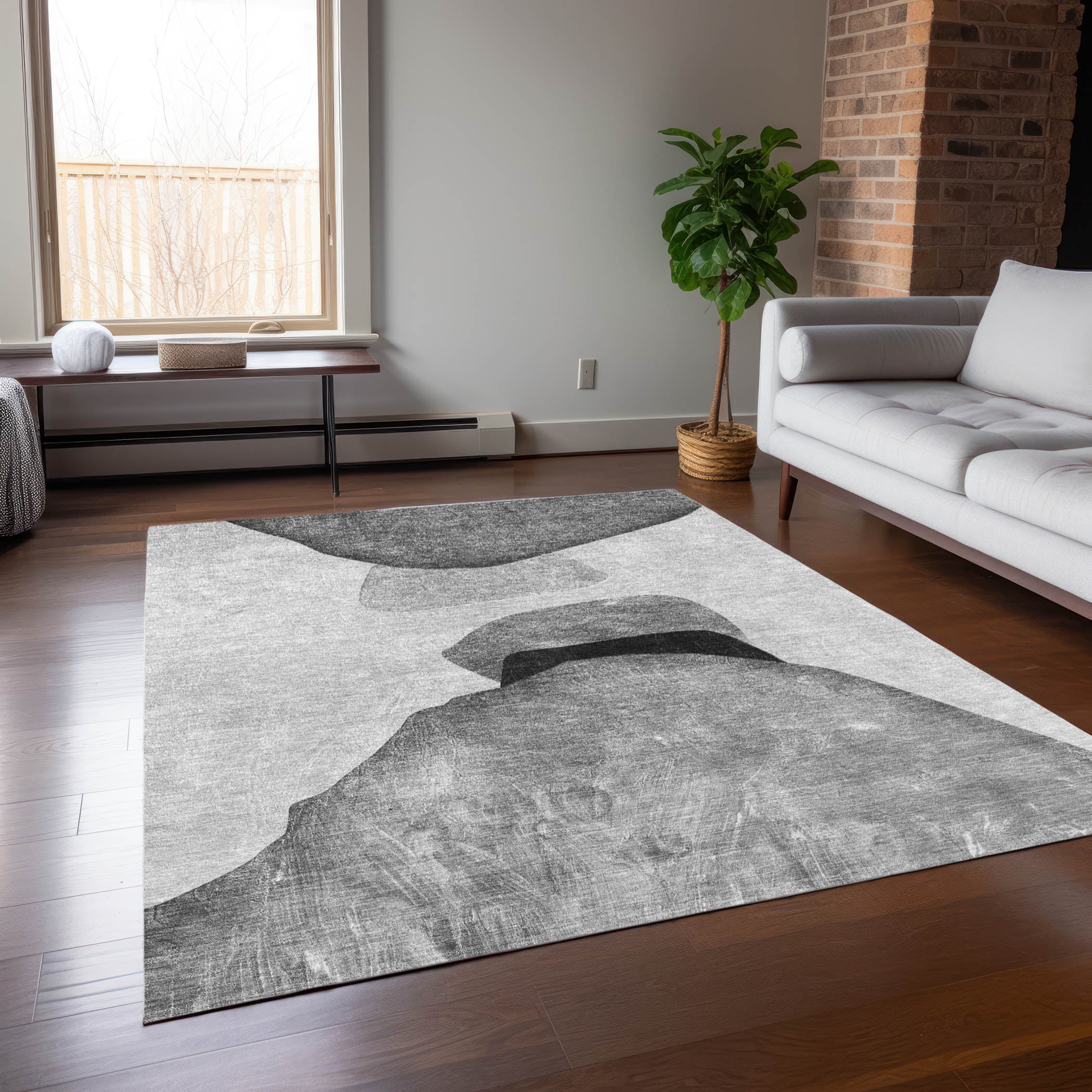 Addison Rugs Chantille Indoor/Outdoor Transitional Organic Gray ...