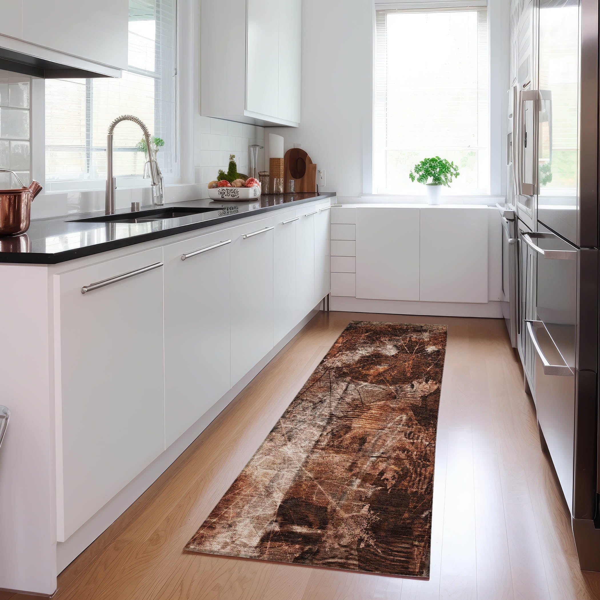 Addison Rugs Chantille Indoor/Outdoor Transitional Floral Paprika ...