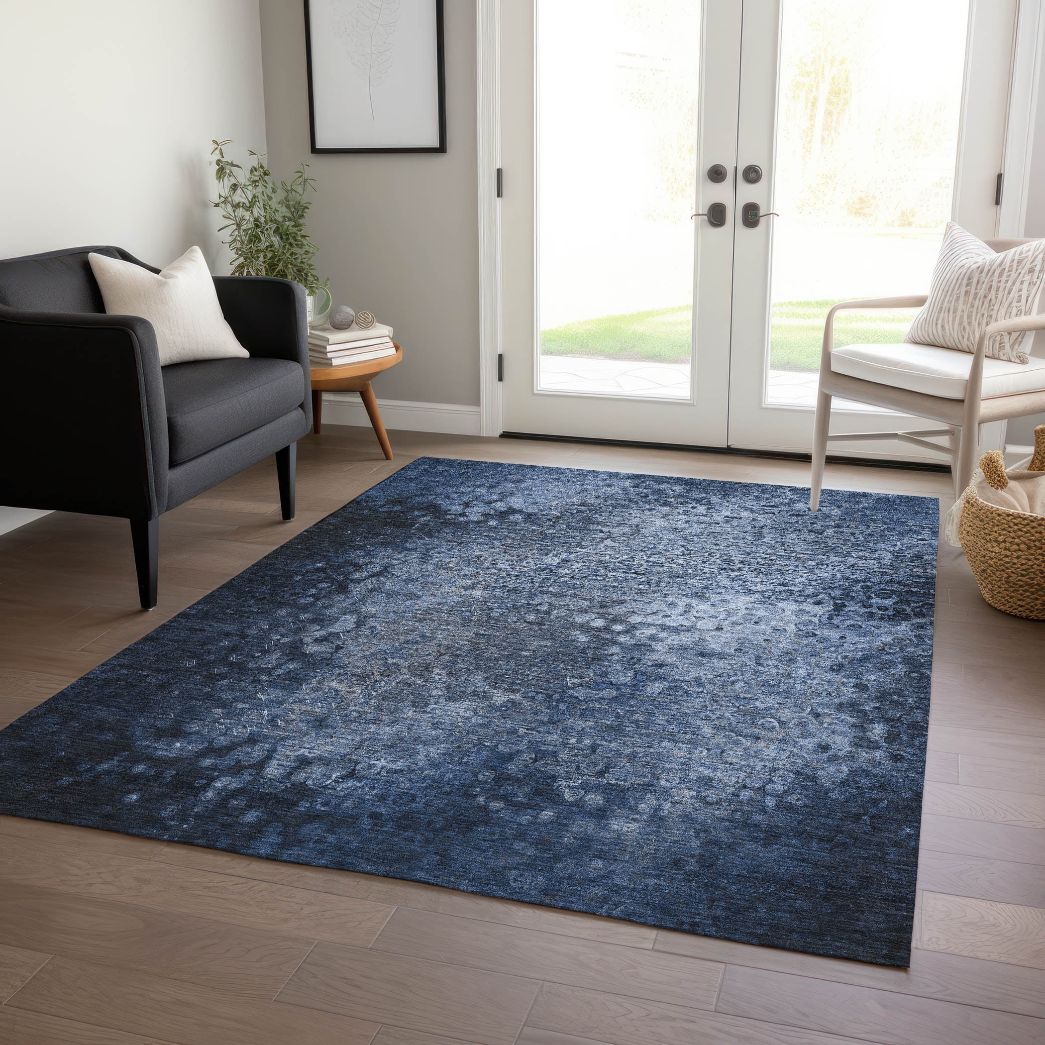 Addison Rugs Chantille Indoor/Outdoor Transitional Casual Blue Washable ...