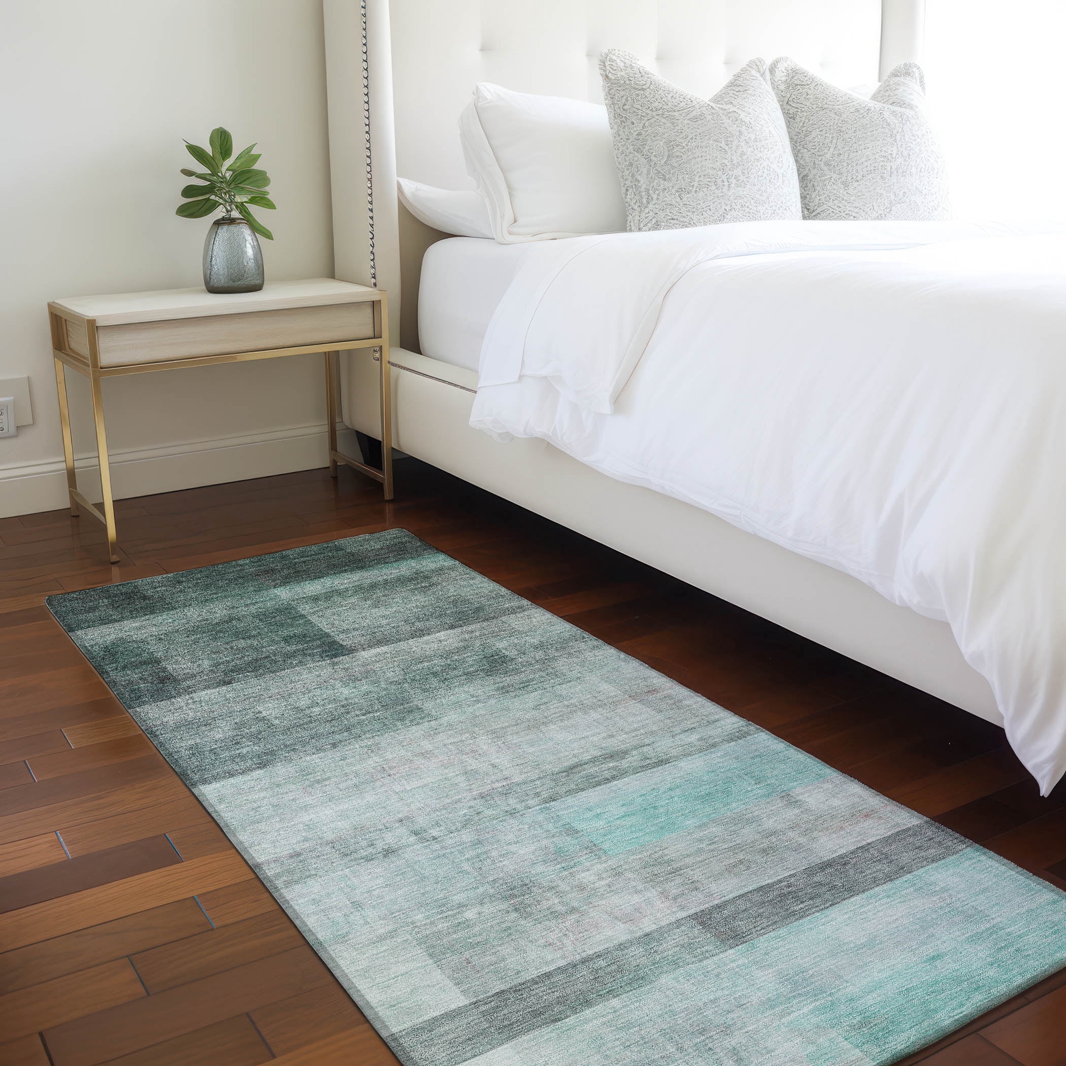 Addison Rugs Chantille Indoor/Outdoor Transitional Casual Teal Washable ...