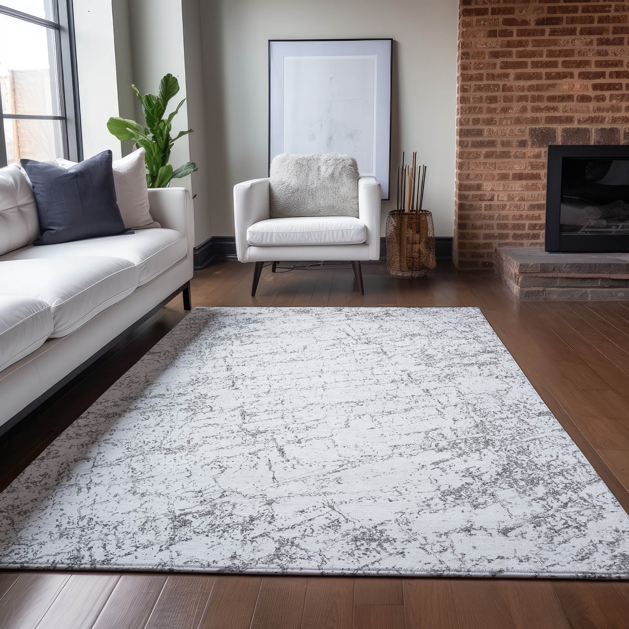 Addison Rugs Chantille Indoor/Outdoor Transitional Organic Gray ...
