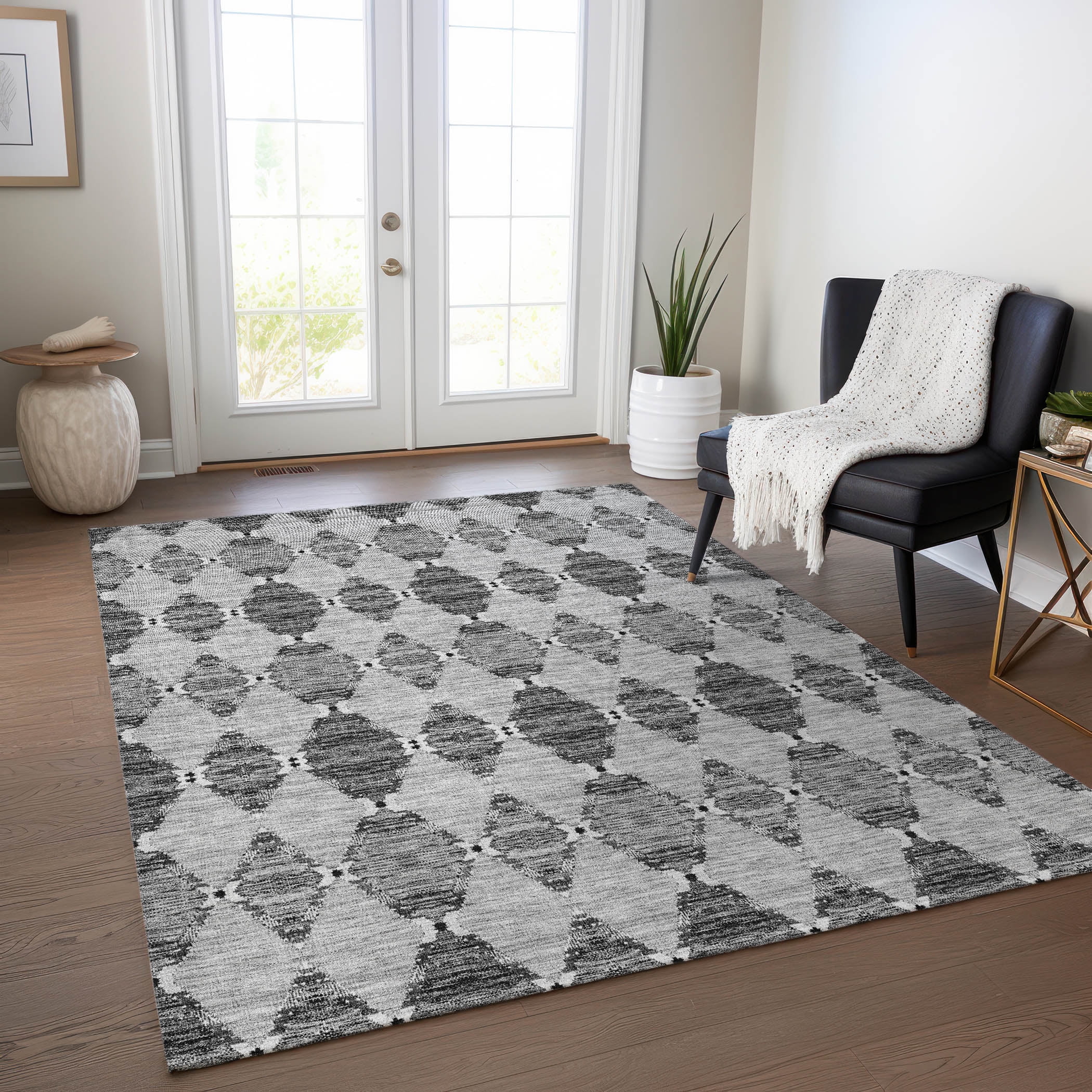 Addison Rugs Chantille Indoor/Outdoor Transitional Moroccan Gray ...