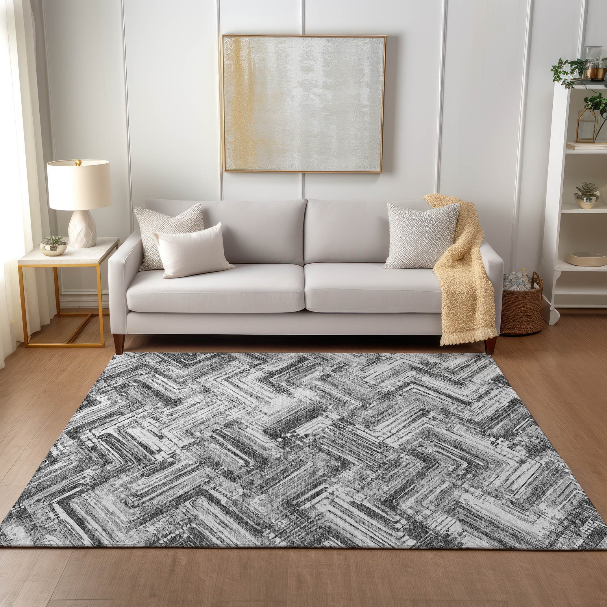 Addison Rugs Chantille Indoor/Outdoor Transitional Modern Gray Washable ...