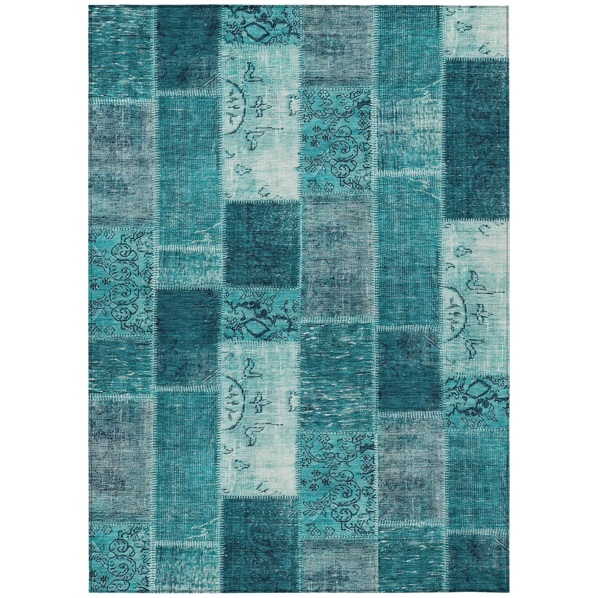 Addison Rugs Chantille ACN631 Teal 8' x 10' Indoor Outdoor Area Rug ...