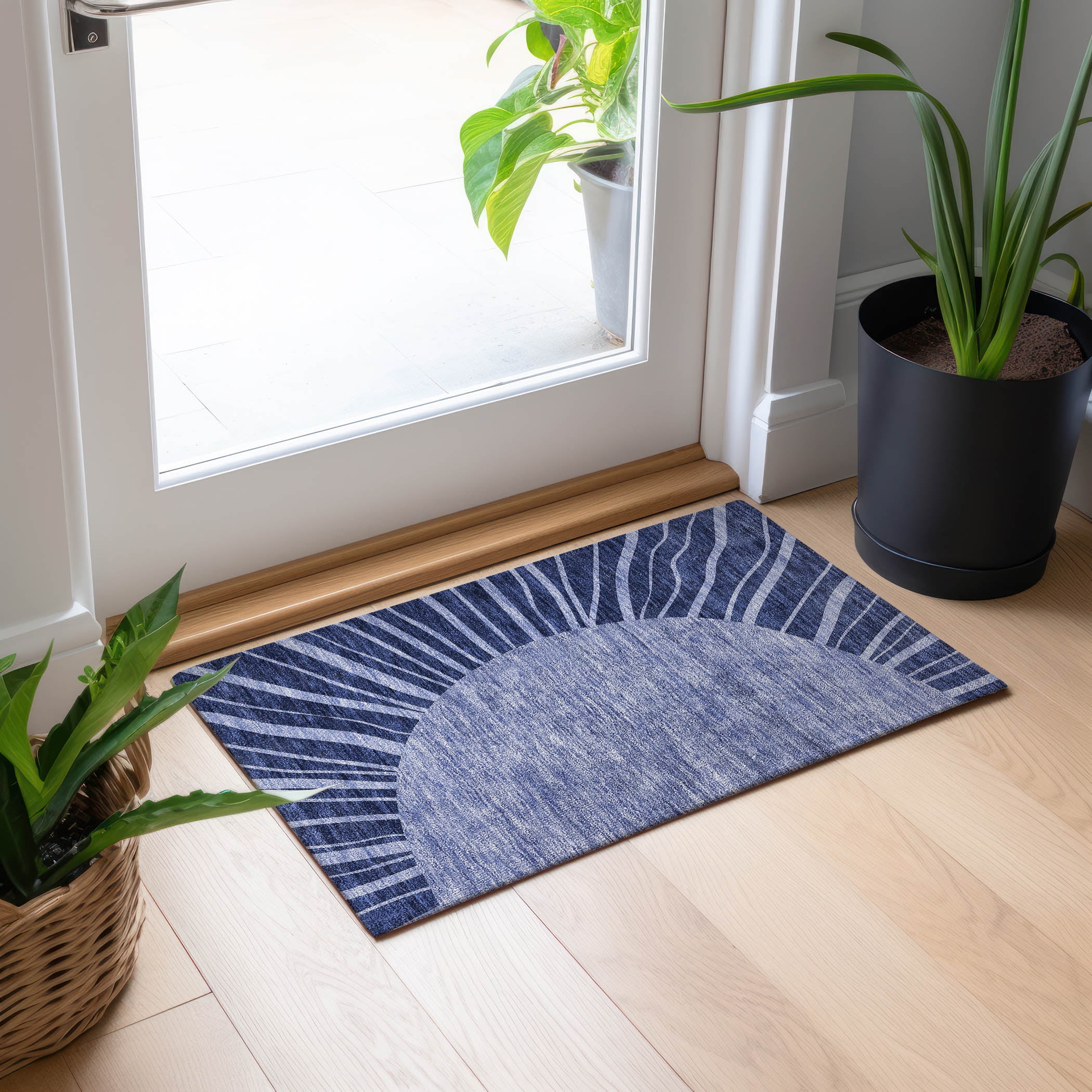 Addison Rugs Chantille Indoor/Outdoor Transitional Abstract Navy ...