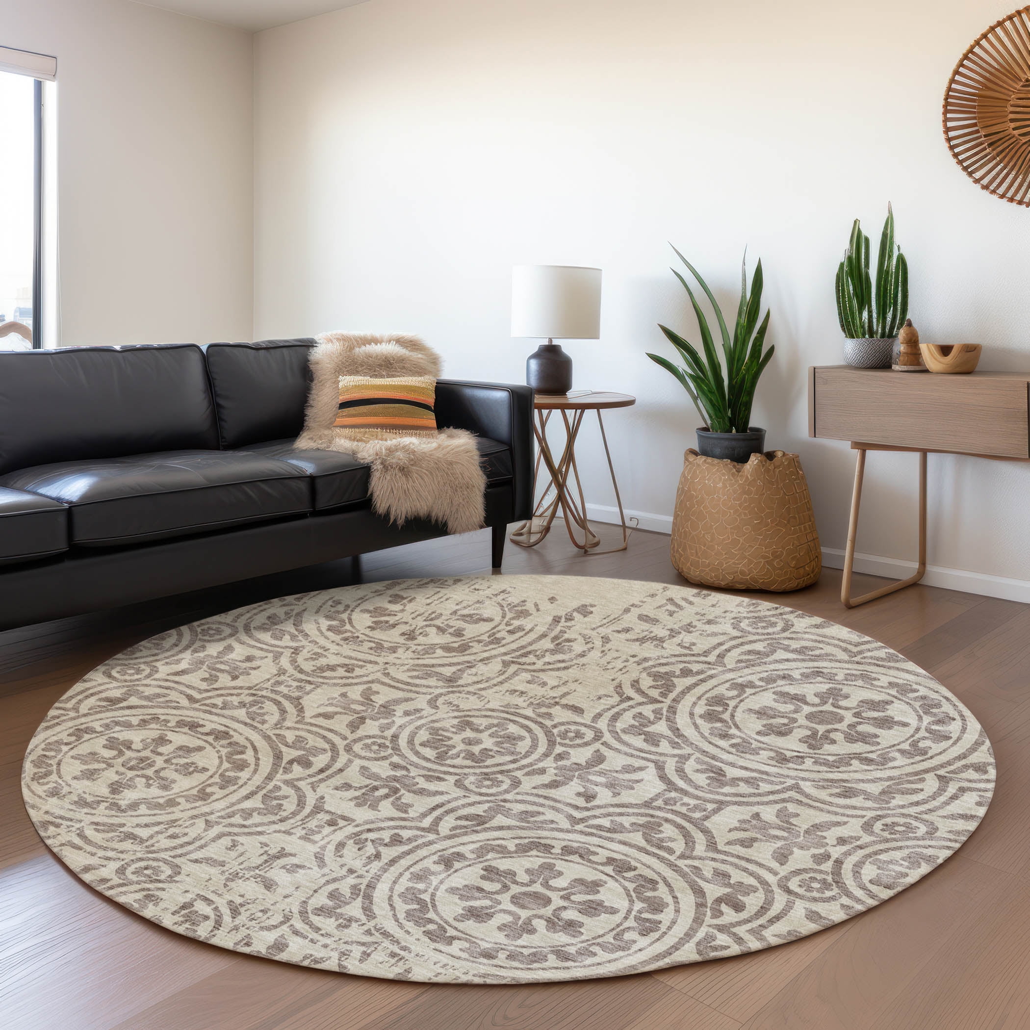 Addison Rugs Chantille Indoor/Outdoor Transitional Medallions Taupe ...