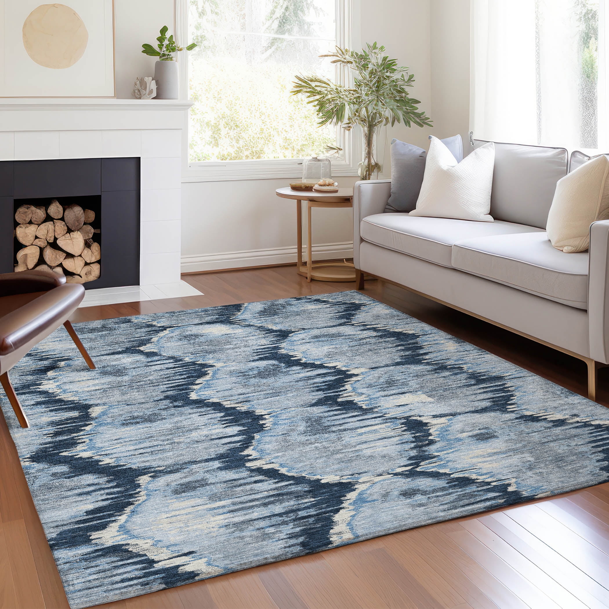 Addison Rugs Chantille Indoor/Outdoor Transitional Diamond Navy ...
